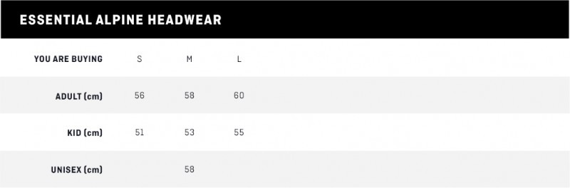 Größentabelle Salewa Zubehör